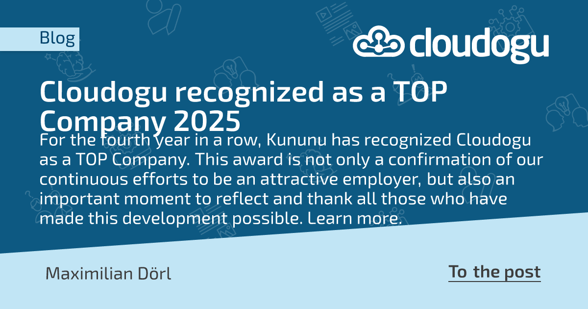 Cloudogu recognized as a TOP Company 2025